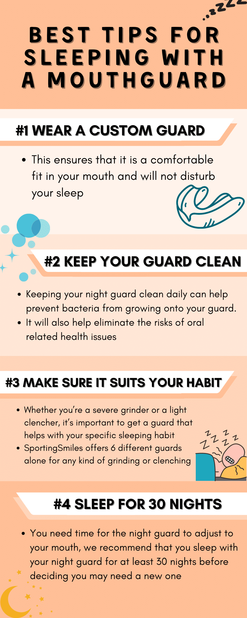 The Best Tips For Sleeping With A Mouth Guard - SportingSmiles Dental